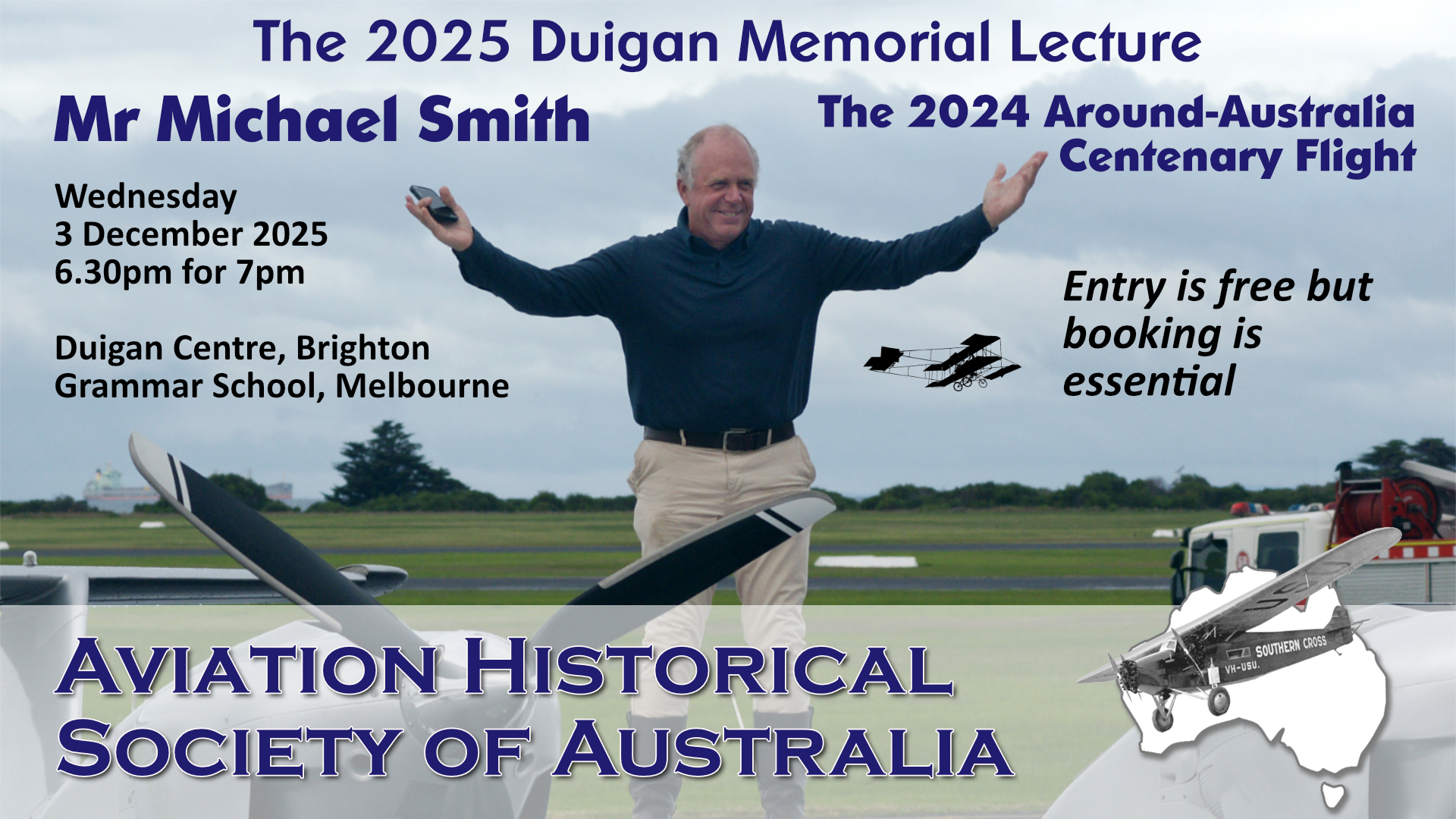 2025 Duigan Lecture ad 1 – Aviation Historical Society of Australia